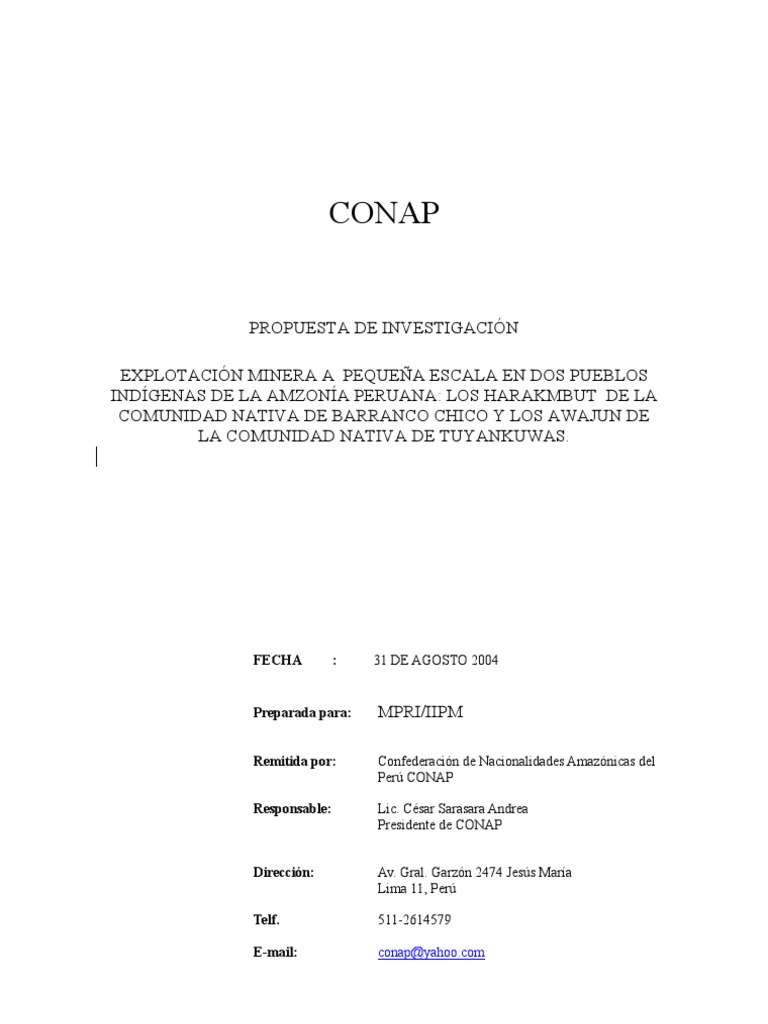 Conap | PDF | Minería | Gente indígena