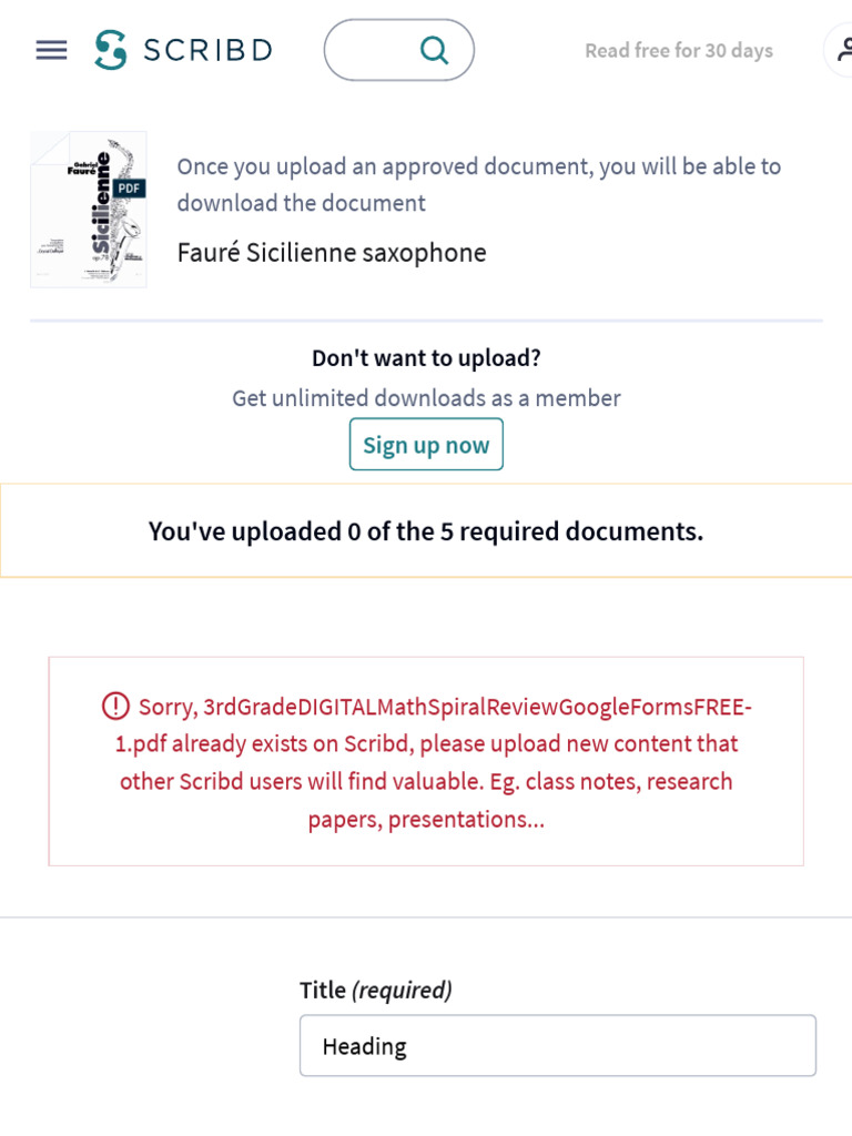 Upload A Document - Scribd | PDF