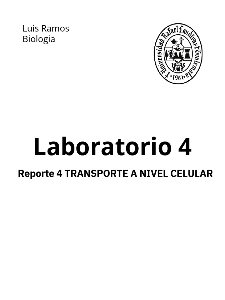 Reporte 4 | PDF | Ósmosis | Biología