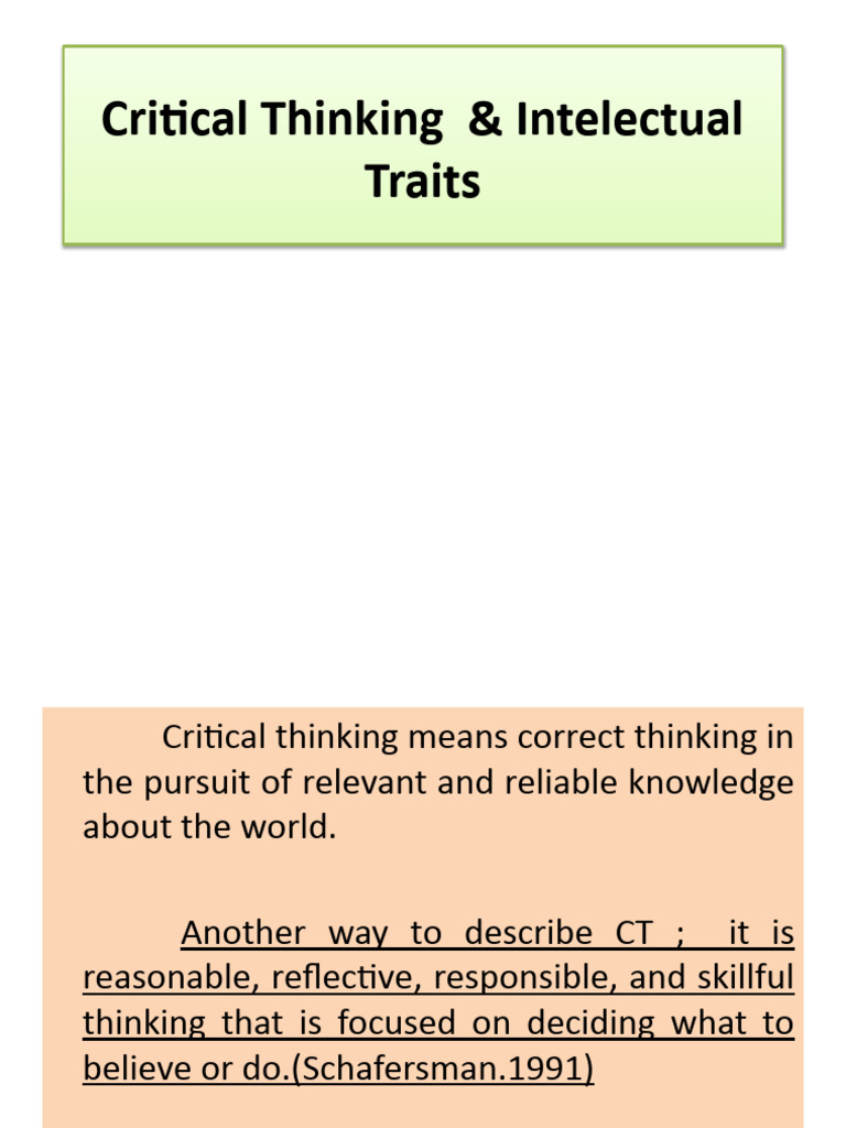 S.2.3.Critical Thinkers Environment | PDF | Critical Thinking | Thought