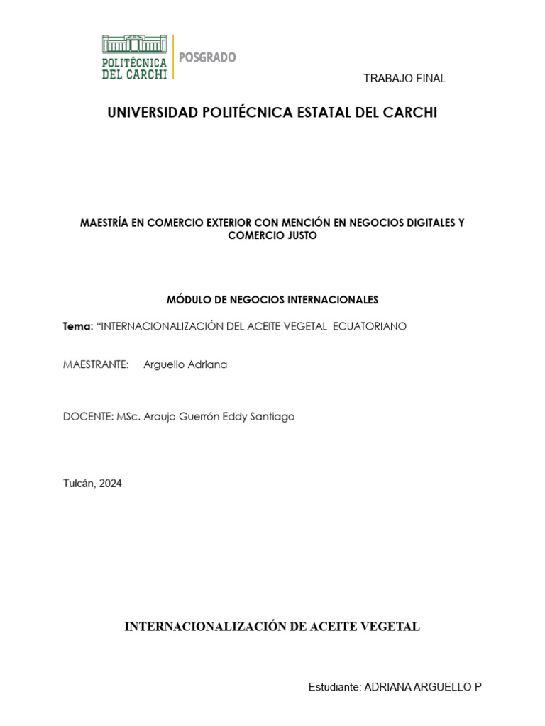 Trabajo Final | PDF | Índice de Desarrollo Humano | Exportaciones