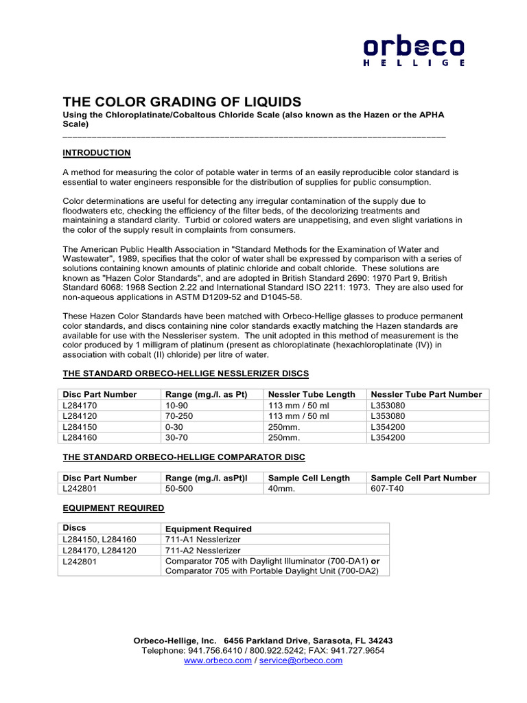 Instruction Manual - Orbeco-Hellige | PDF | Water