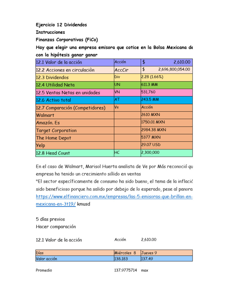 Ejer 12 Div Garcìa Ramìrez | PDF | Compartir (Finanzas) | Business