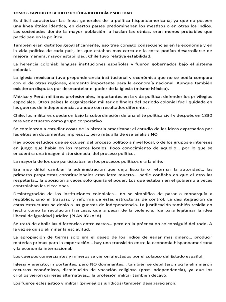 Tomo 6 Capitulo 2 Bethell | PDF | Conservatismo | Estado (política)