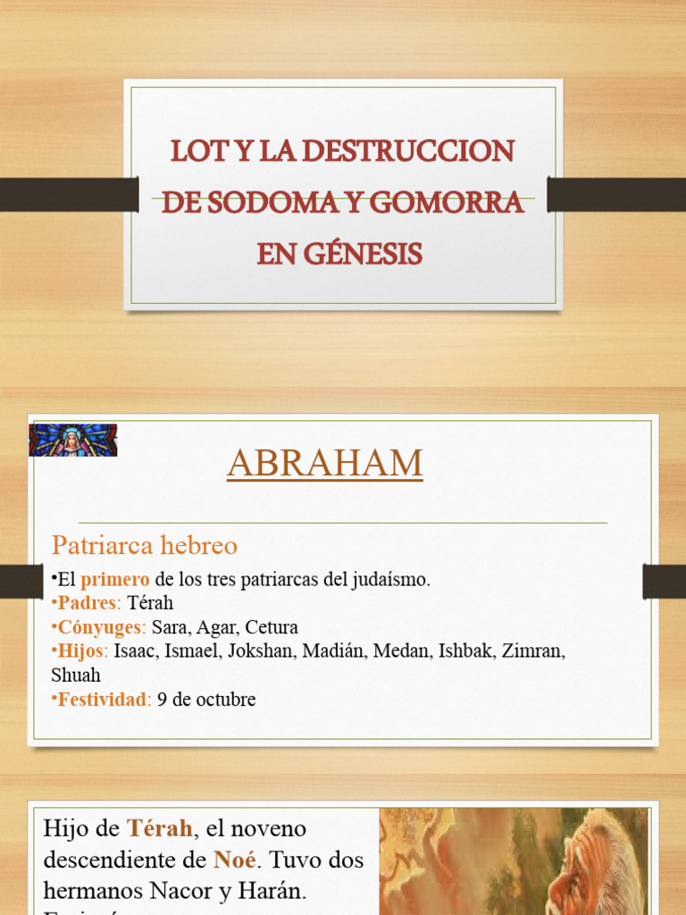 ABRAHAM LOT Y LA DESTRUCCION DE SODOMA Y GOMORRA [Autoguardado] | PDF ...