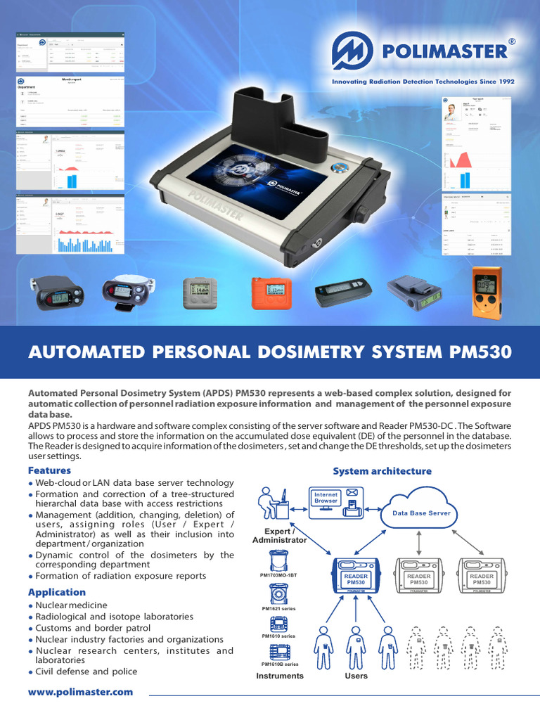 Automated Personal Dosimetry System PM530 | Download Free PDF | Dosimetry | Databases