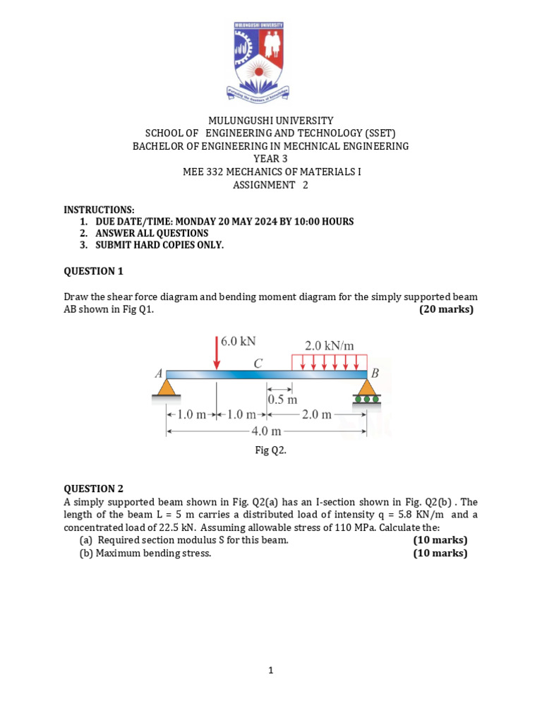 Assignment 2 Mee 332 May 2024 | PDF | Science & Mathematics | Technology & Engineering