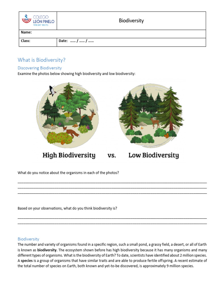 5 - Biodiversity Material ENG | PDF | Biodiversity | Ecosystem