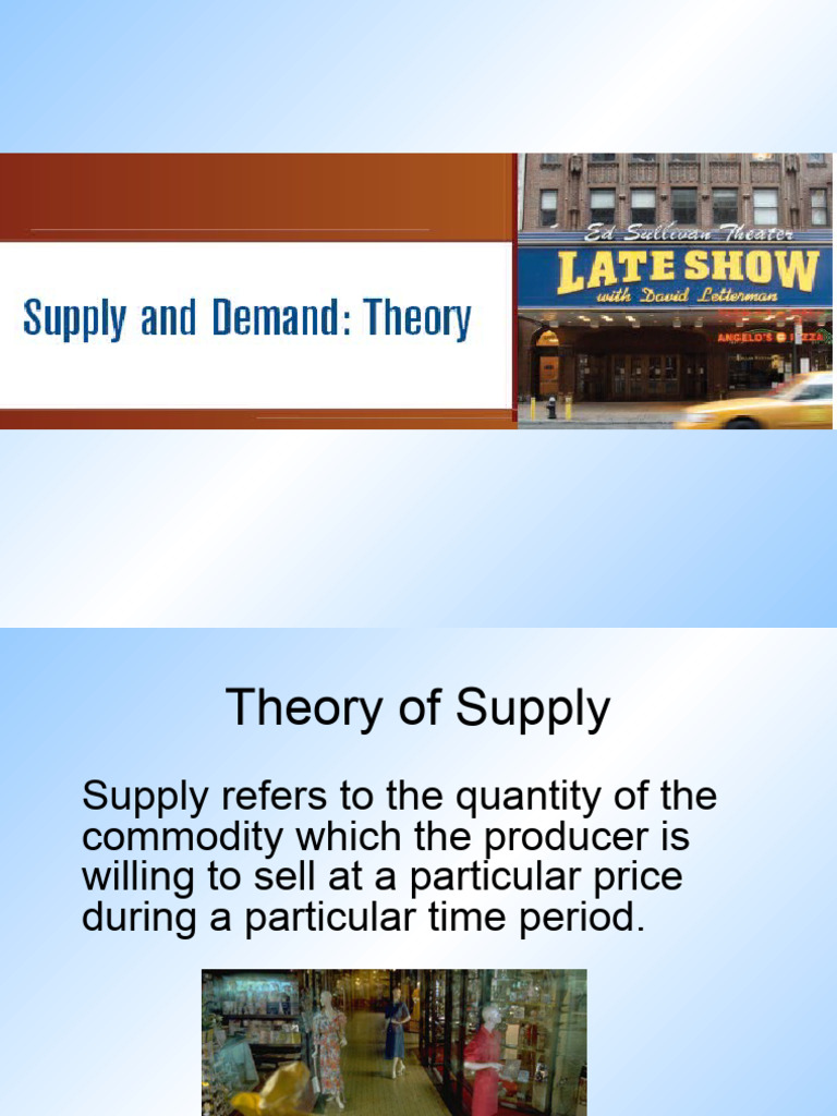 4 Supply - Theory | PDF | Supply (Economics) | Prices