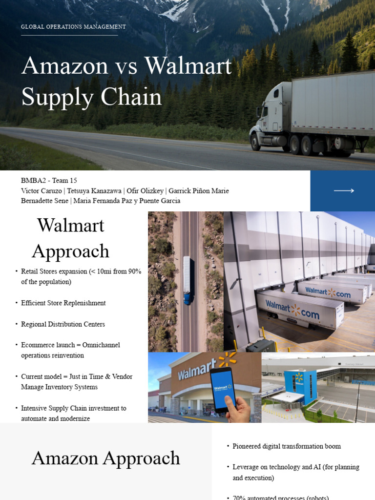 Team 15 - Amazon Vs Walmart Supply Chain | PDF | Walmart | Retailing