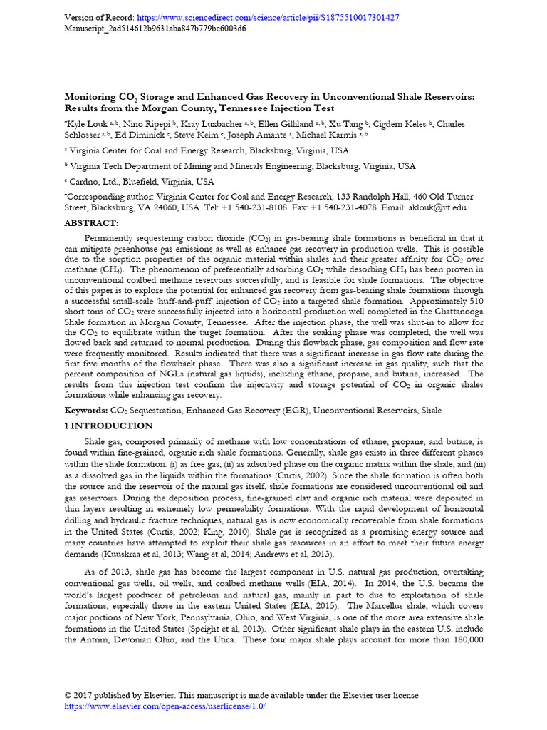 Shale Reservoir | PDF | Natural Gas | Petroleum Reservoir