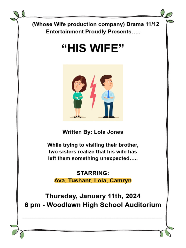 Drama 11 - 12 Whose Wife...... Early Release Poster | PDF