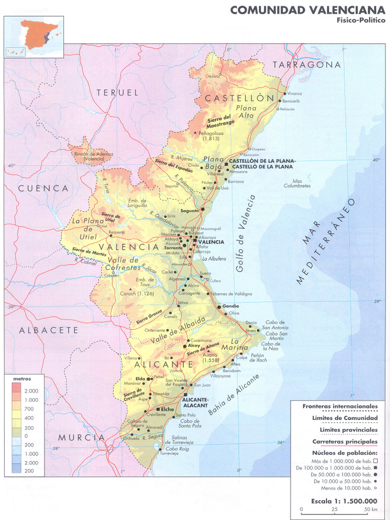 Mapa Fisico Valencia1 | PDF