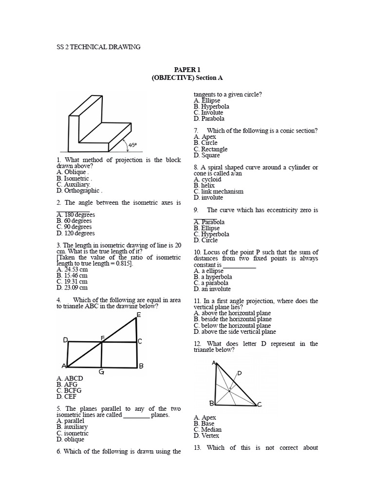 SS 2 TD Exam. | PDF | Ellipse | Euclidean Geometry