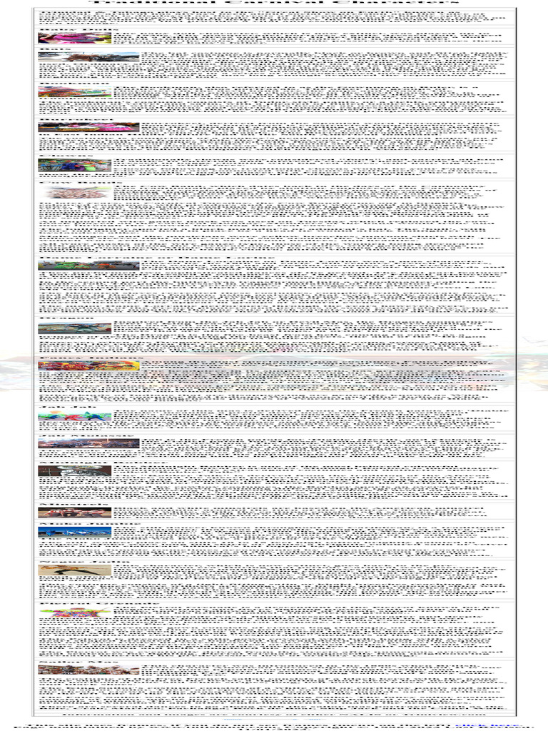 Traditional Carnival Characters of Trinidad | PDF | Carnival | Clothing