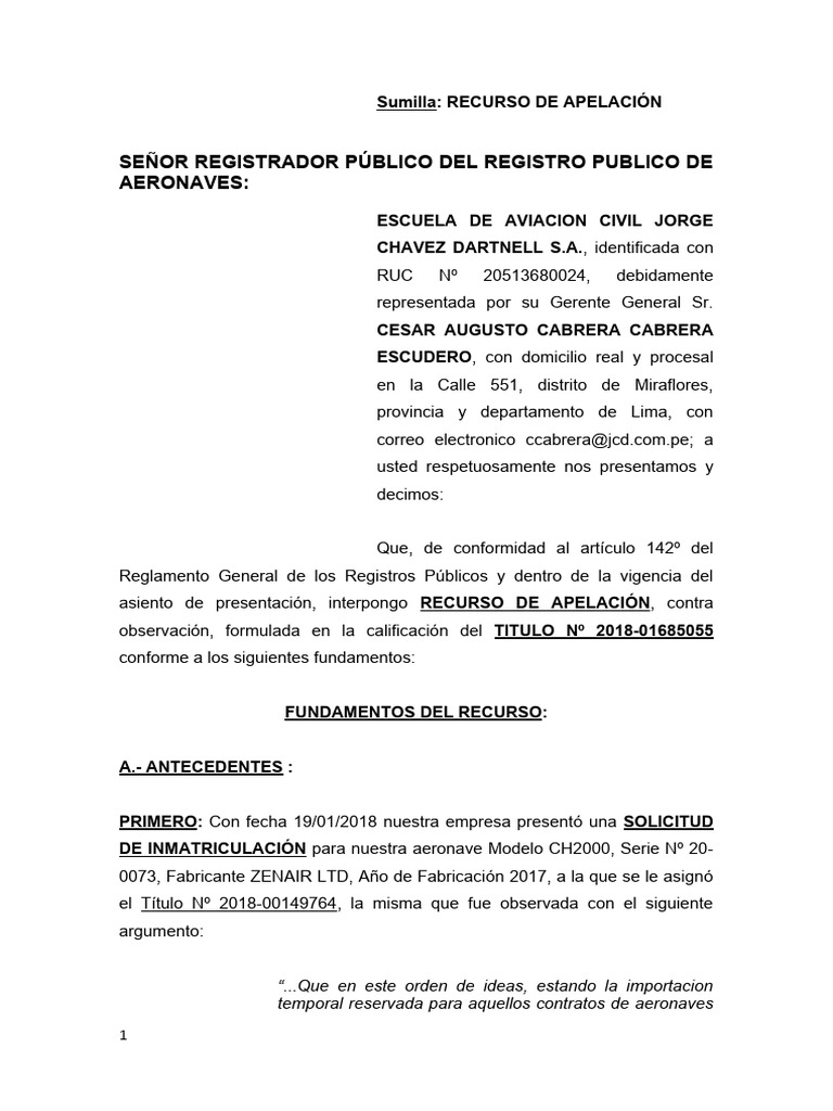 JCD Apelación Sunarp | PDF | aduana | Propiedad