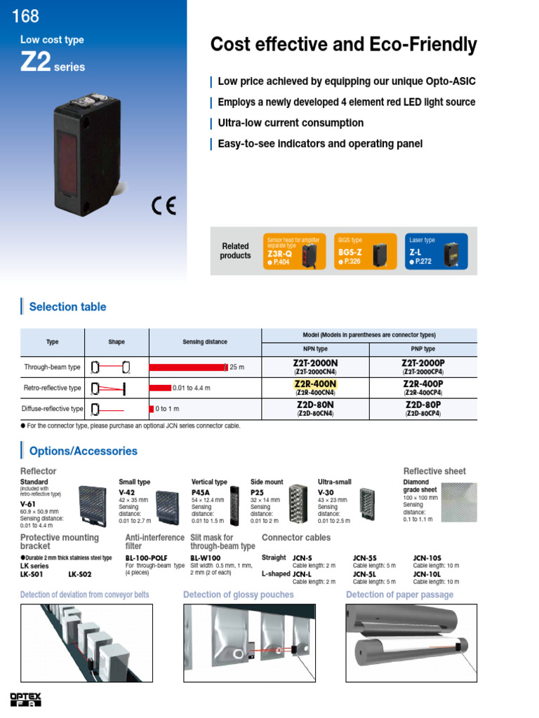 Z2R-400N_OPTEX | PDF | Light Emitting Diode | Bipolar Junction Transistor