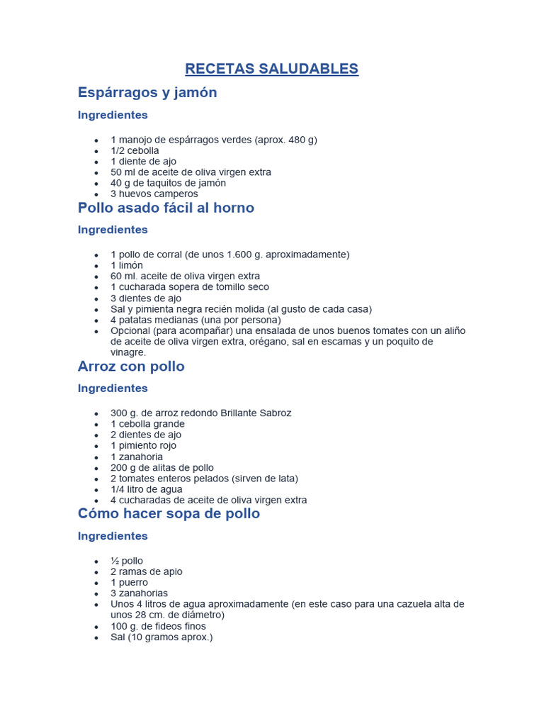 Recetas Saludables Pdf