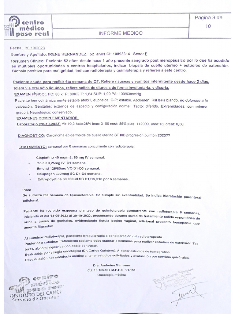 PDF Informe Medico | PDF