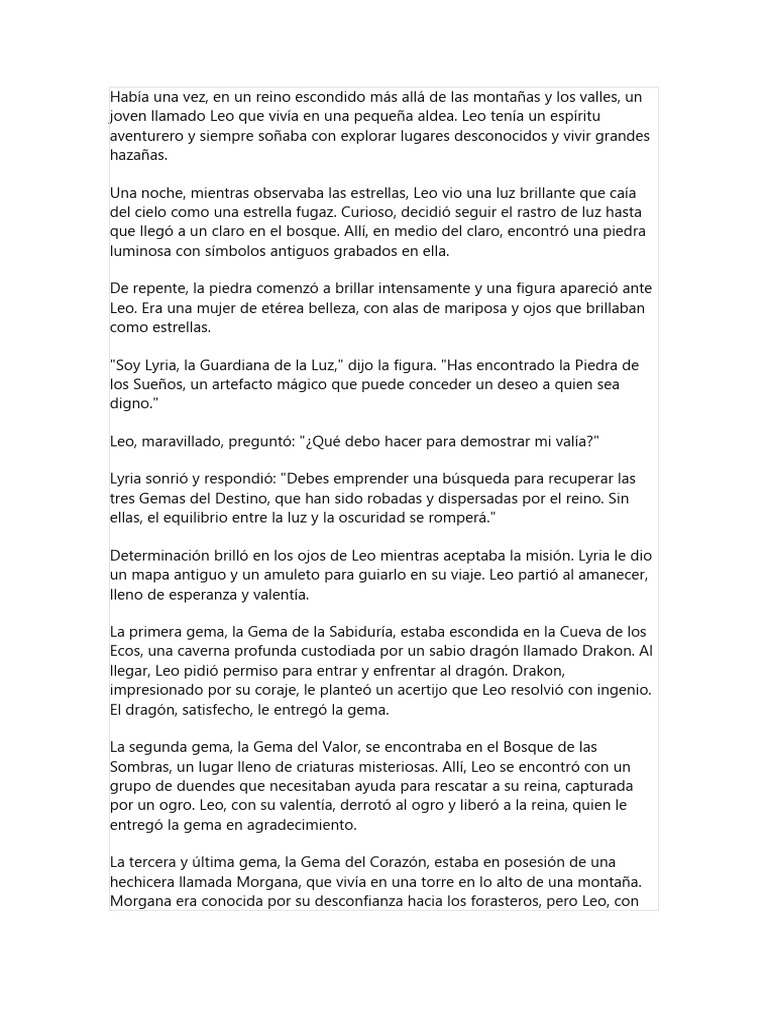 Cuento De Fantasia Pdf