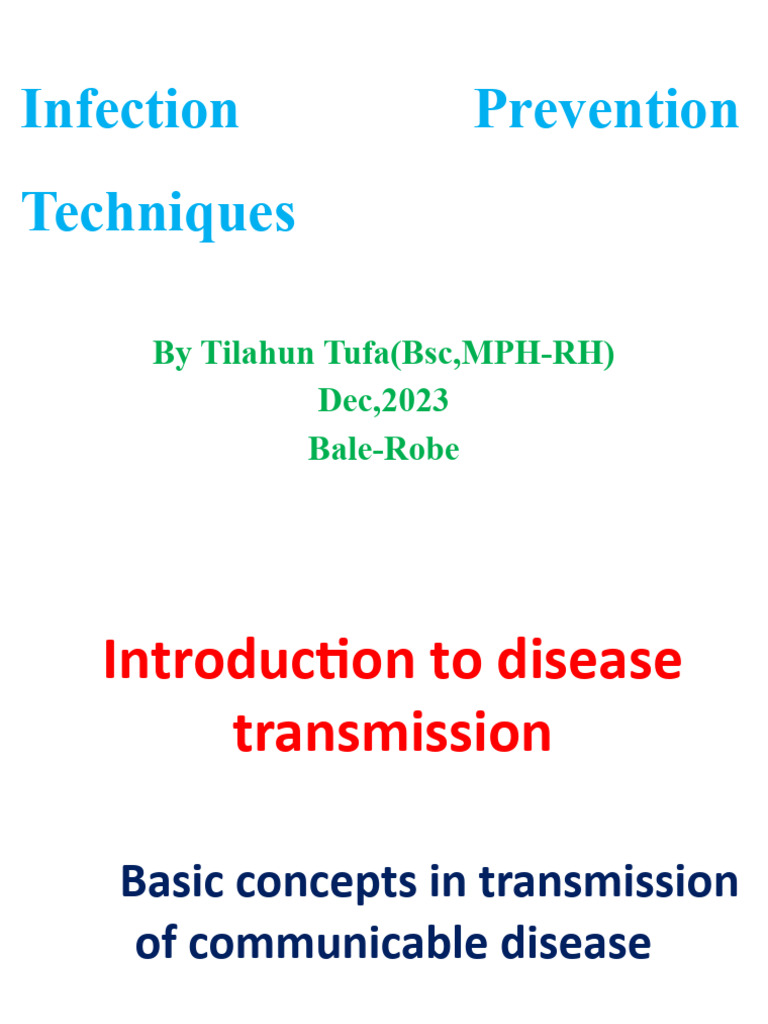 IP For NRG L3 CDC Introduction-1 | PDF | Infection | Pathogen