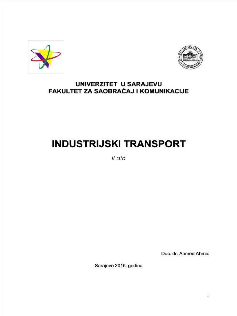 PDF Industrijski Transport Skripta II Parc Finalno Compress | PDF