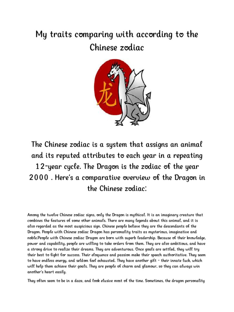 Chinese zodiac sign dragon characteristics - Horoscopeaz.com