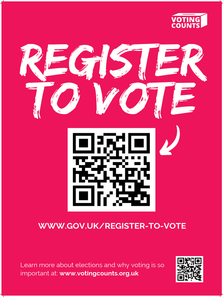 Register To Vote QR Code Poster | PDF | Politics