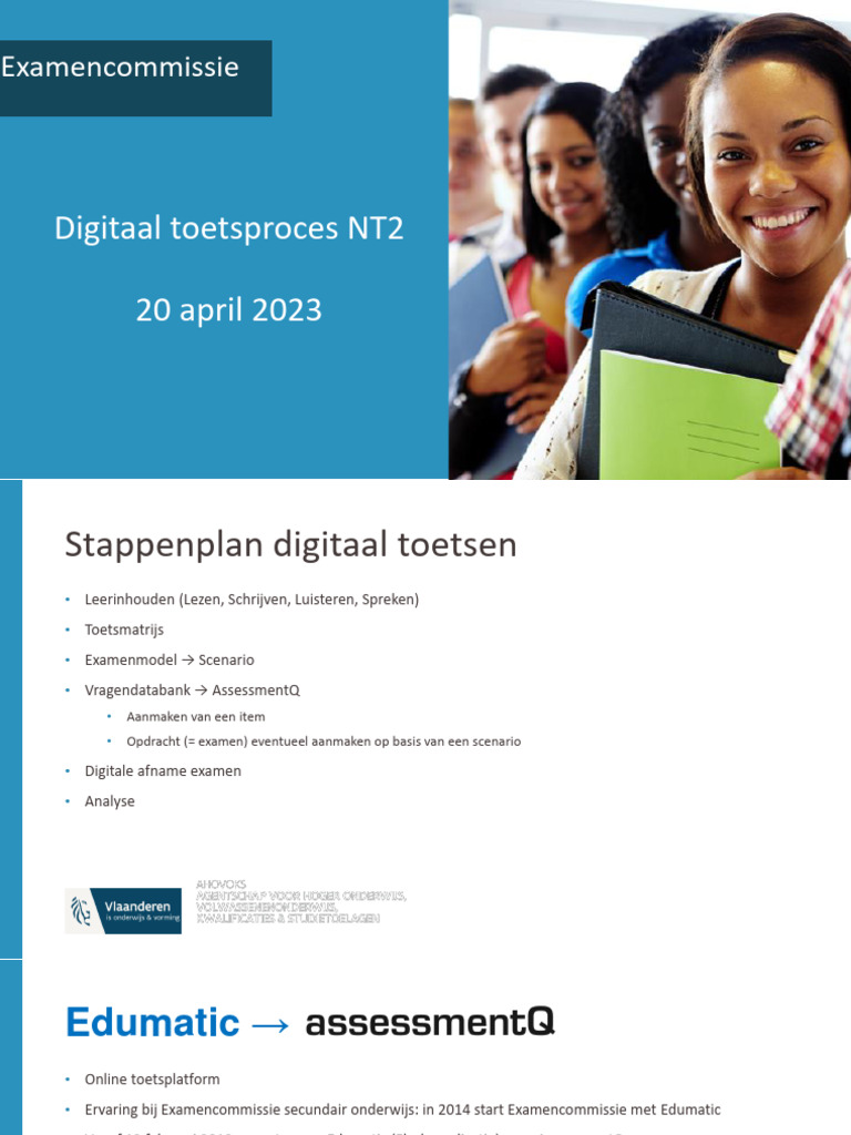 Examencommissie: Digitaal Toetsproces NT2 20 April 2023 | PDF