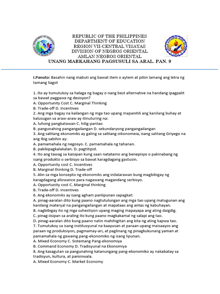 Test Ap 9 1ST Qua. 2023 | PDF