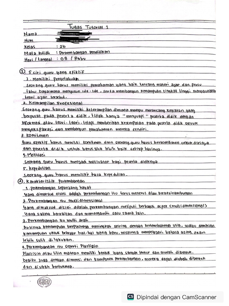 TTM 1 Perkembangan Peserta Didik | PDF