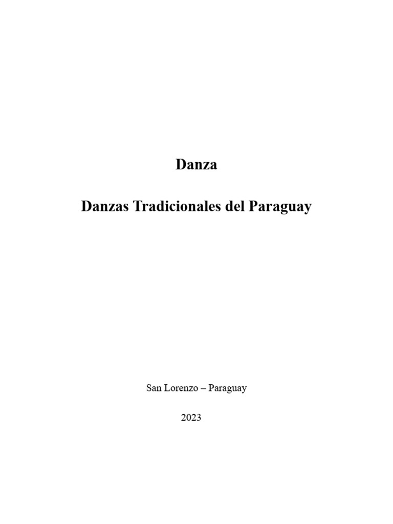 Danzas Tradicionales del Paraguay | PDF | Bailes | Paraguay