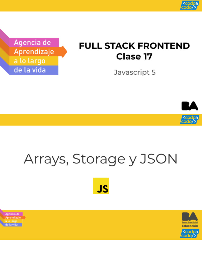Arrays y JSON en JavaScript | PDF | Algoritmos y Estructuras de Datos | Informática