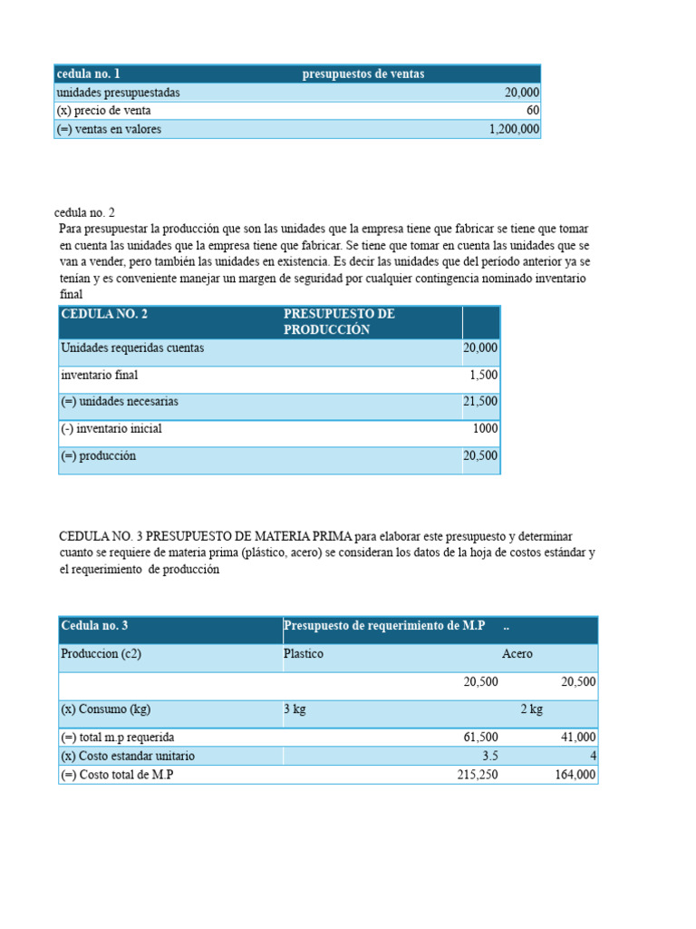 Cedula de Presupuesto Op | PDF | Presupuesto | Economias