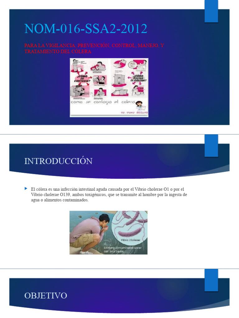 NOM-016-SSA2-2012 Colera. | PDF | Cólera | Diarrea