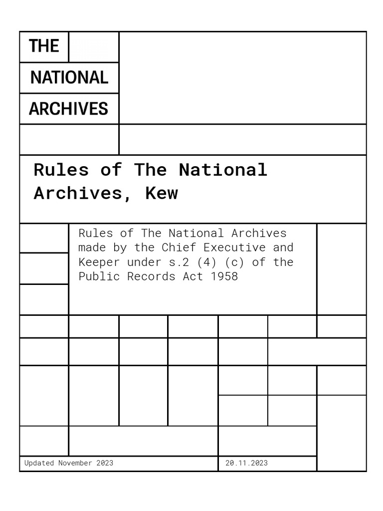 National Archives Visitor Rules 2023 | PDF | Internet | Identity Document