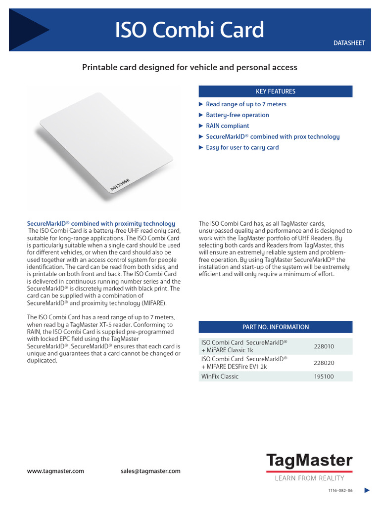 Datasheet-ISO-Combi-Card-EN | PDF