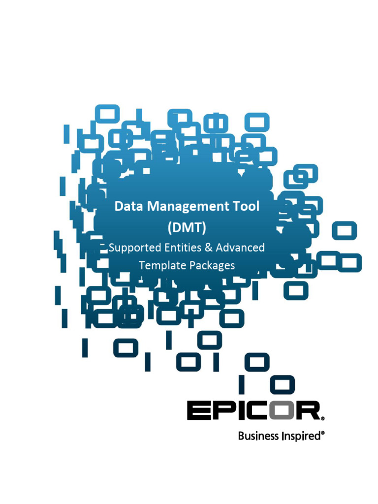 DMT Supported Entities and Advanced Template Packages | PDF | Supply ...