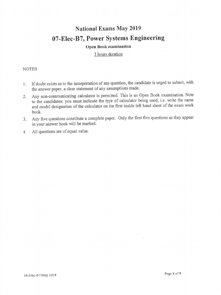 16-Elec-B7 Past Paper | PDF