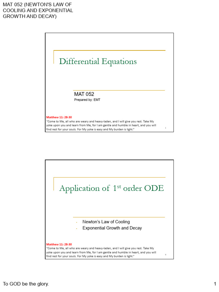 Newton's Law of Cooling & Growth | PDF | Thermometer | Fahrenheit