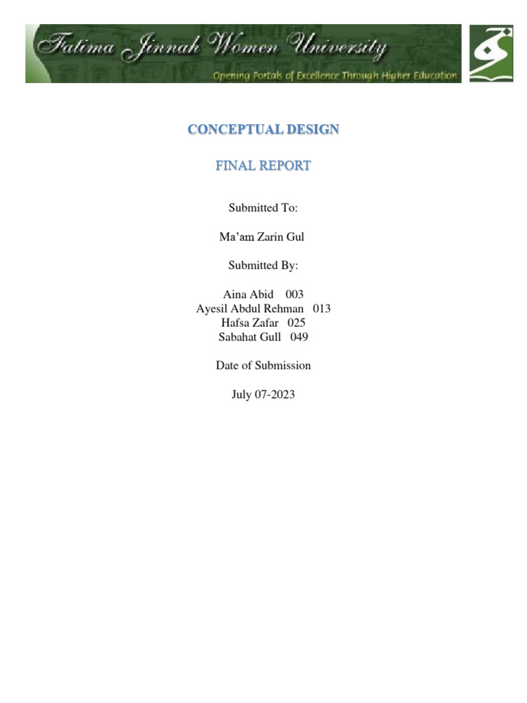 CONCEPTUAL DESIGN Final | PDF | Dimension | Virtual Reality