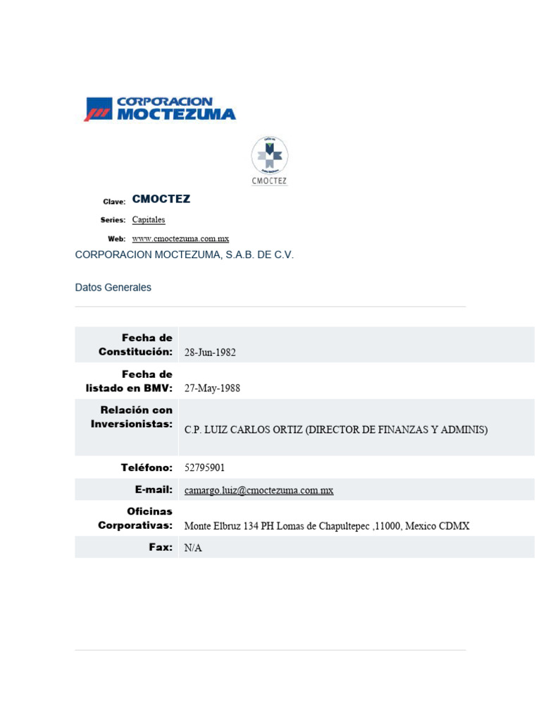 Cemento Moctezuma | PDF