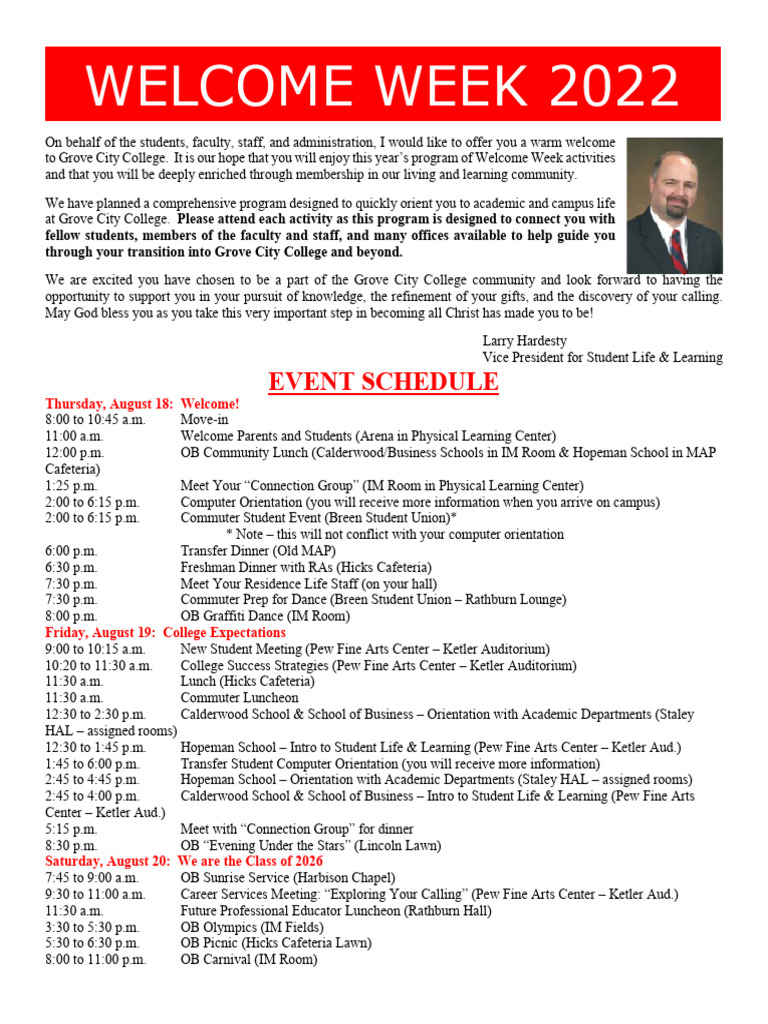 Welcome-Week 2022 | PDF