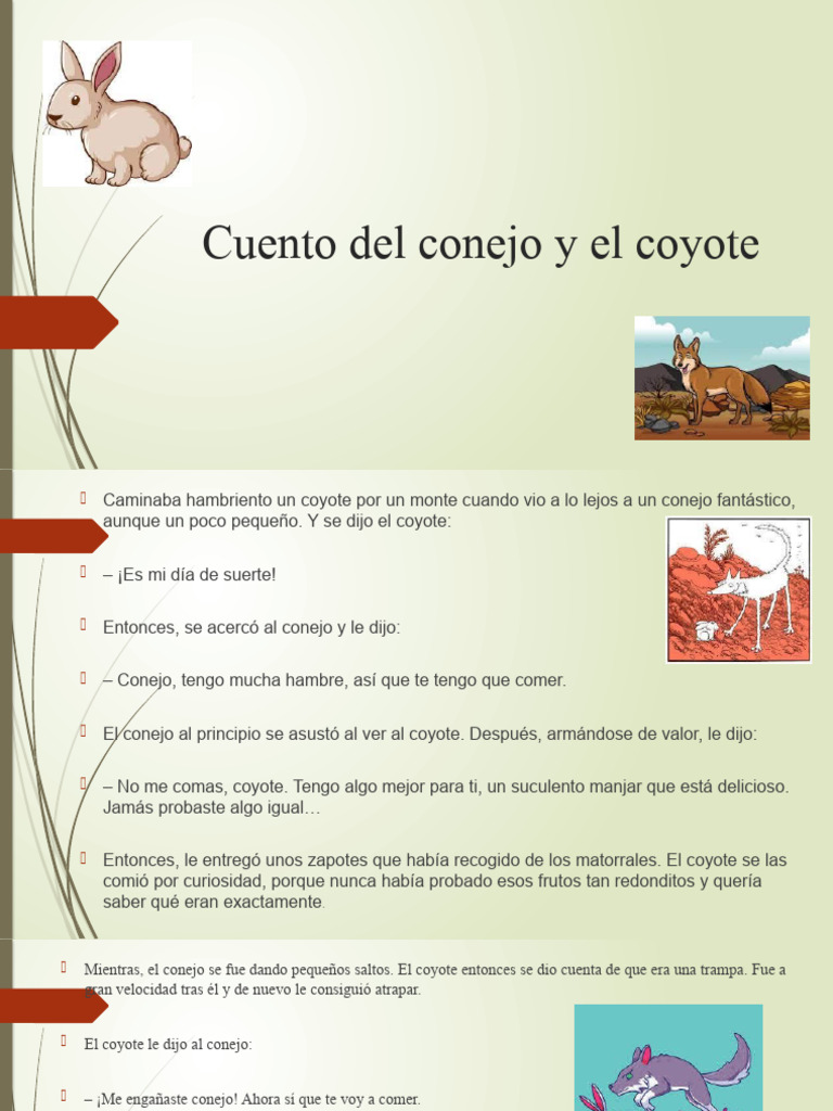 Cuento Del Conejo y El Coyote | PDF | Novela negra, policíaca y ...