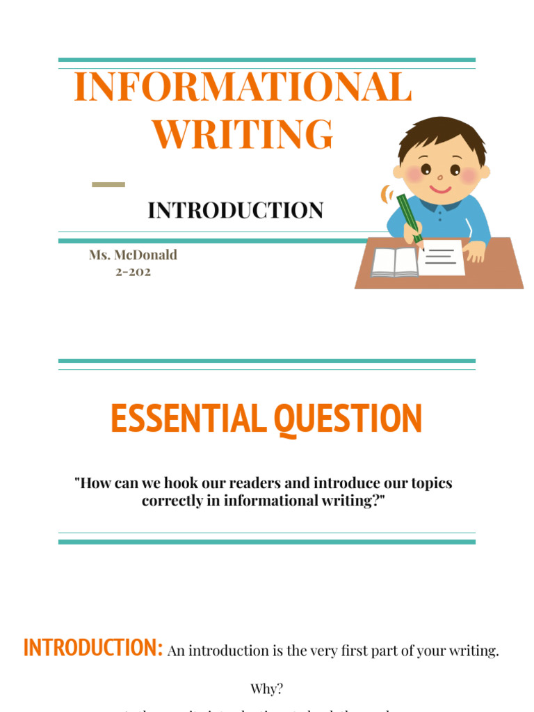 How To Write An Introduction Presentation | PDF | Language Arts ...