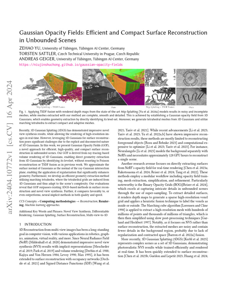 2404 10772 Gaussian Opacity Fields Download Free Pdf Rendering Computer Graphics 3 D