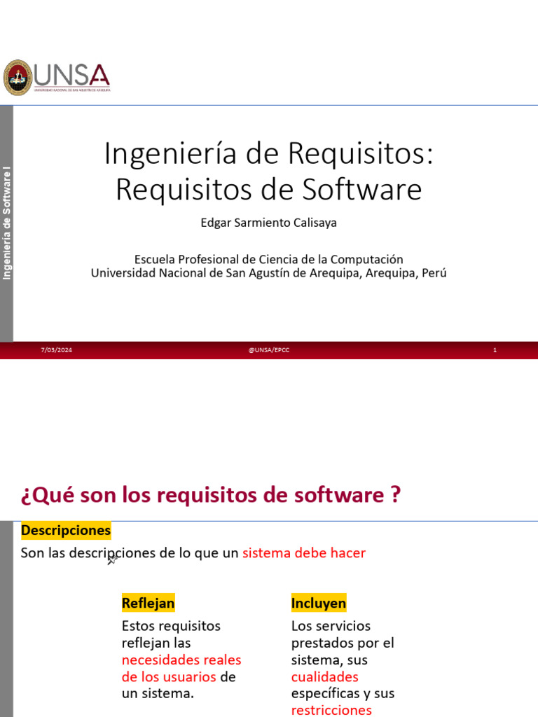 3 Los Requisitos | PDF | Software | Usuario (informática)