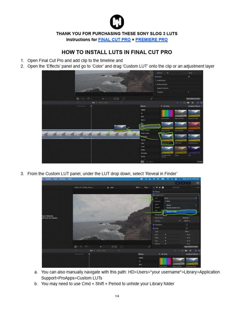 How To Install Luts | PDF
