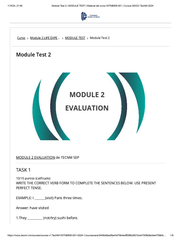 Evaluation: Module Test 2 | PDF | Linguistics