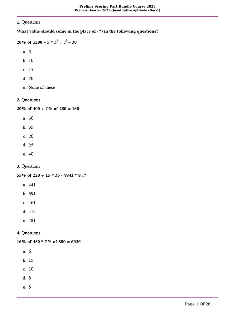 Prelims Scoring Part Bundle Course 2023 | PDF | Technology & Engineering